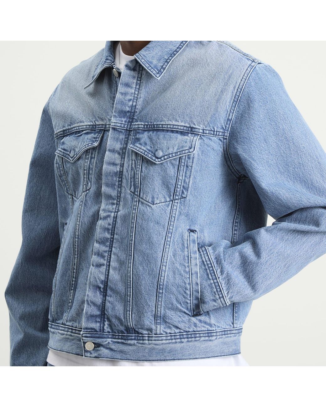 Arte' Circle Logo Denim Jacket in Blue for Men | Lyst UK
