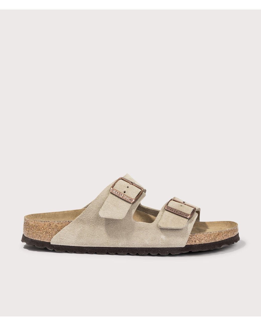 Birkenstock Arizona Narrow Fit Suede Leather Sandals in Natural for Men ...