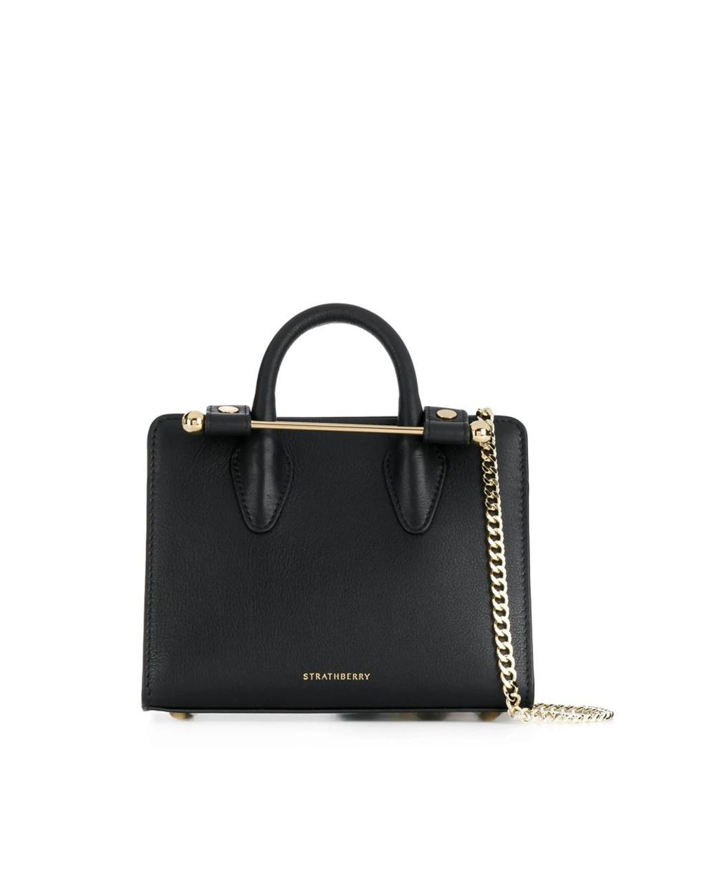 Strathberry Nano Tote in Black | Lyst UK
