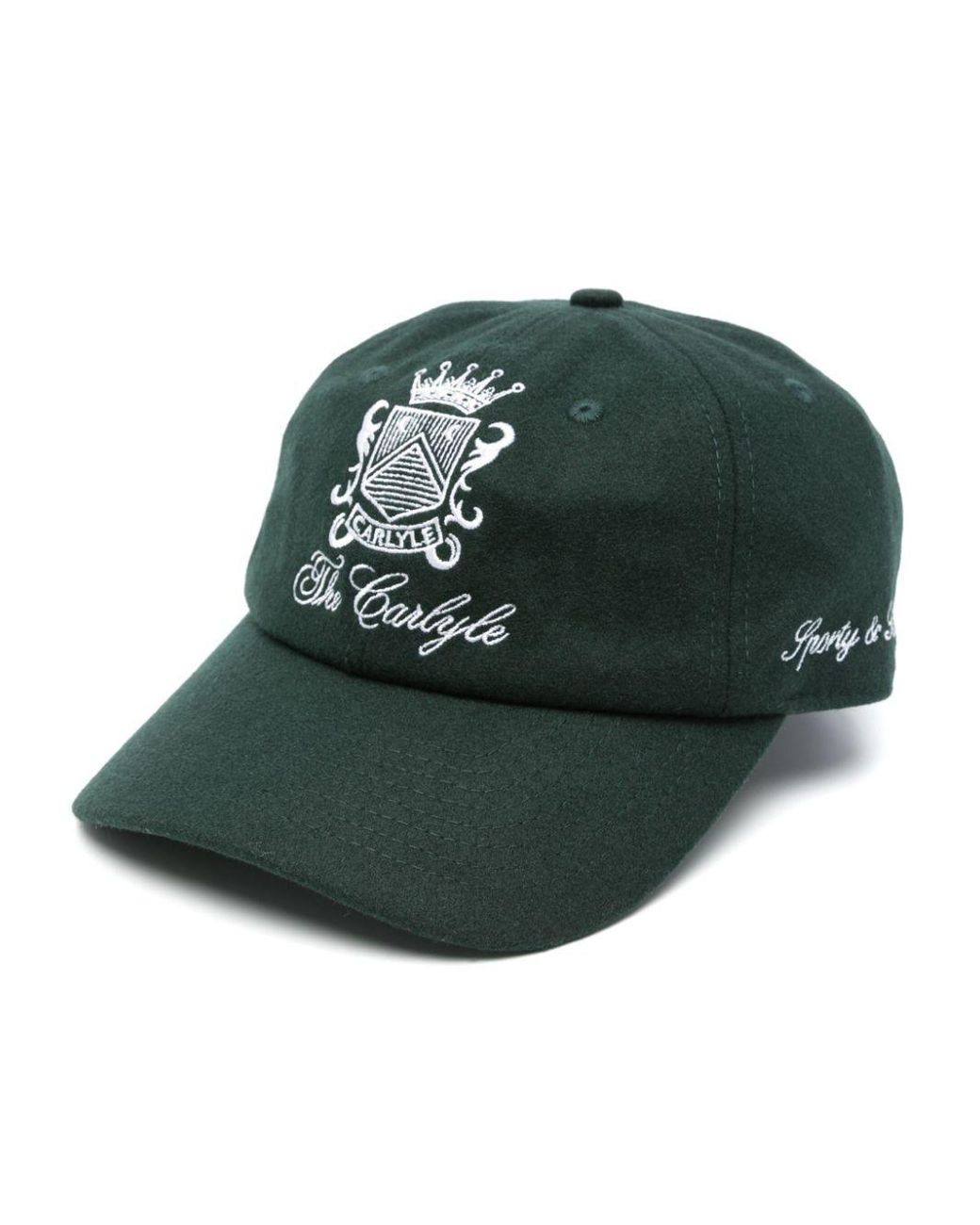 Sporty & Rich Emblem-Embroidered Cap in Green | Lyst