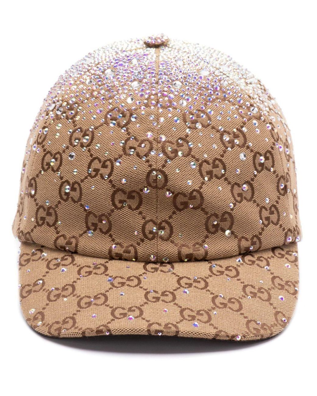 Gucci Gg Crystal-Embellished Cap in Natural for Men | Lyst