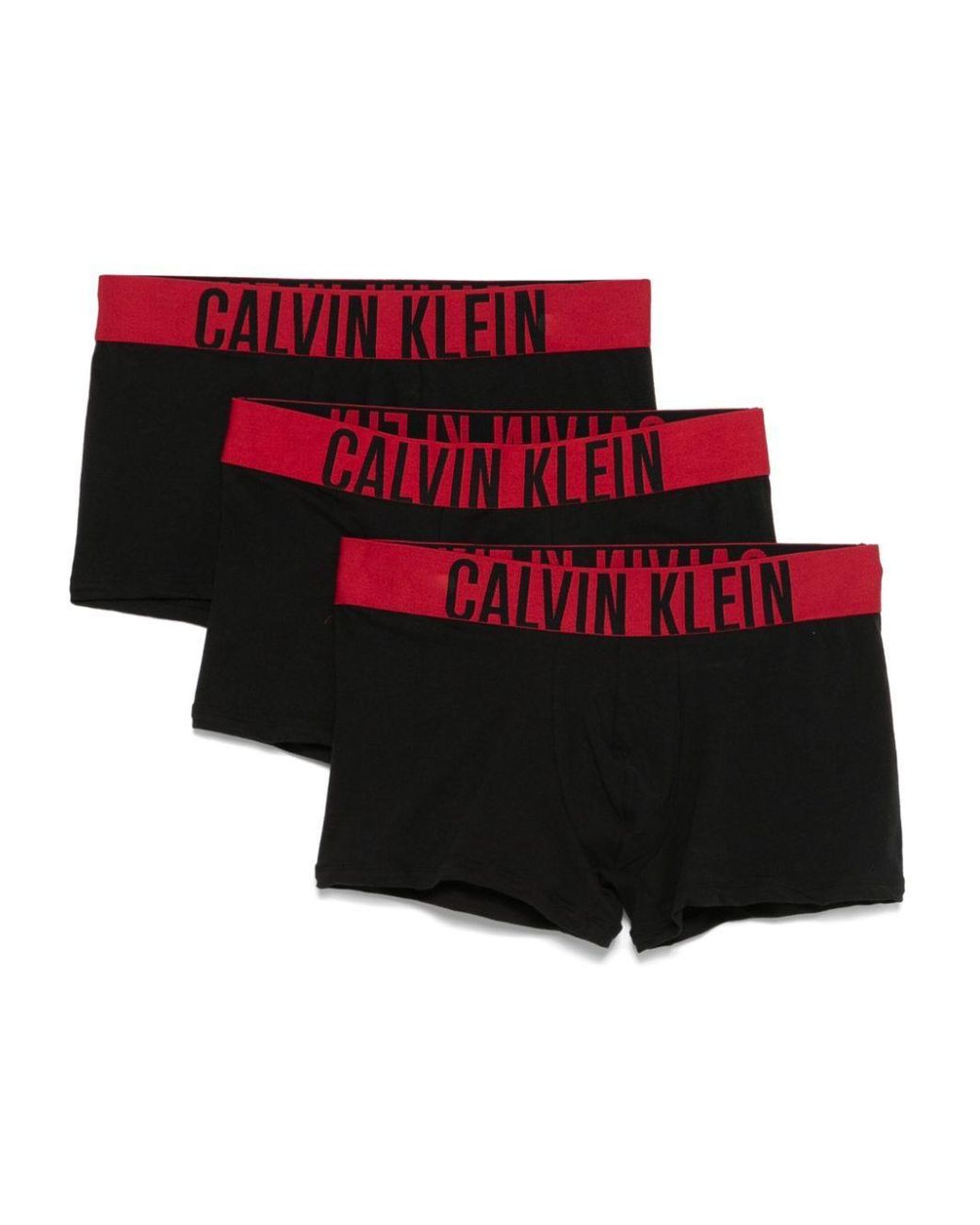 Calvin Klein Intense Power Briefs (Pack Of Three) in Red for Men | Lyst