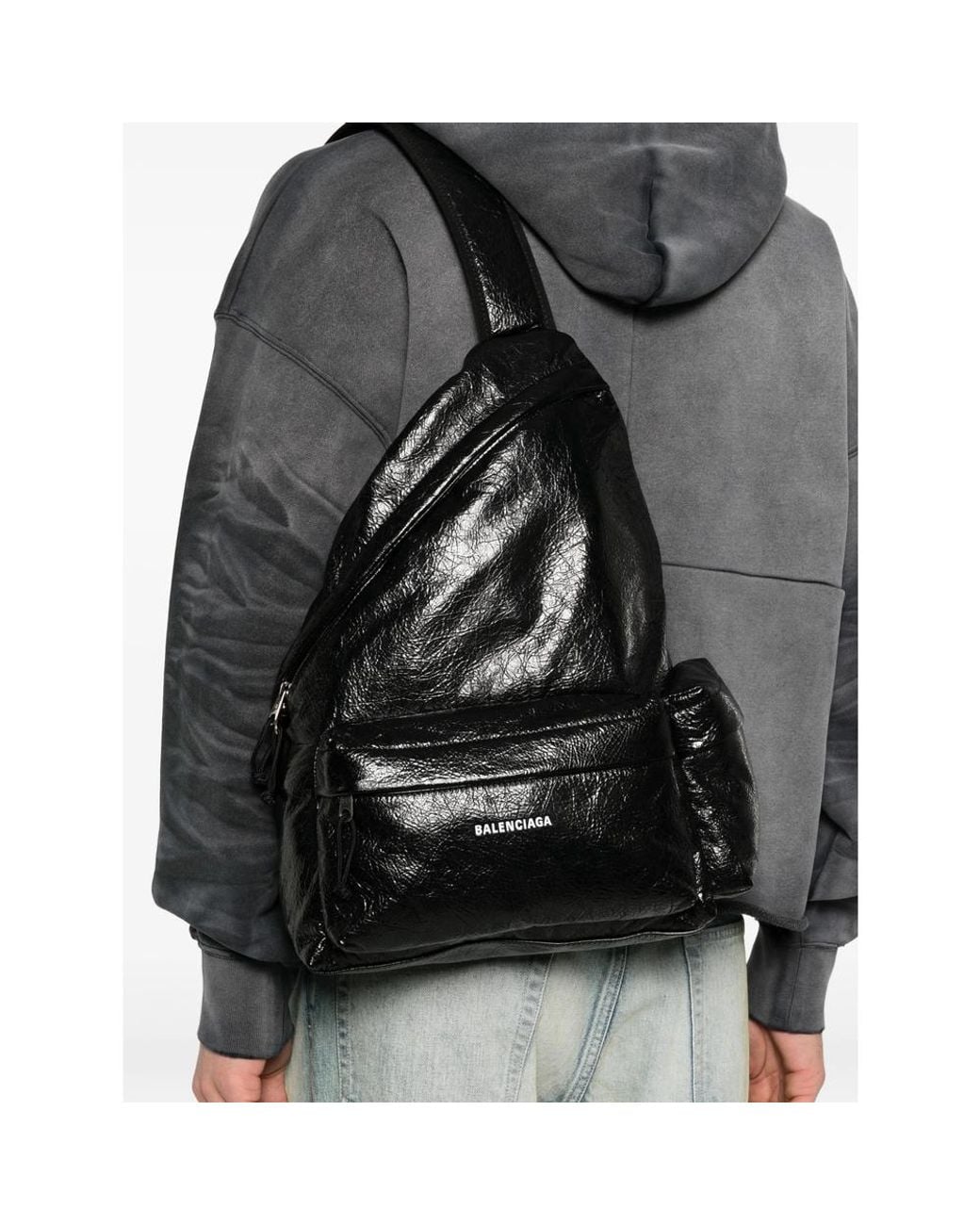 Balenciaga Zipped Backpack in Black for Men | Lyst UK