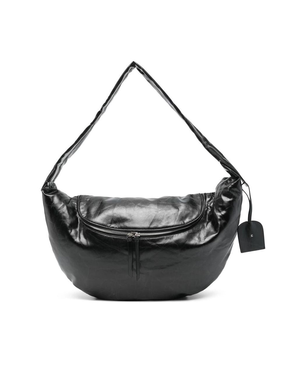 Low Classic Large Croissant Shoulder Bag in Black | Lyst