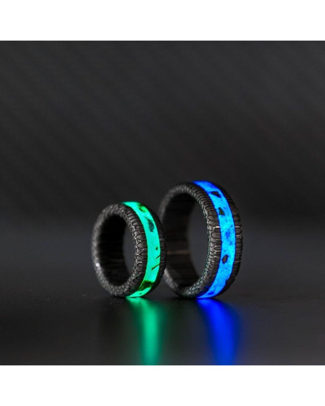 Tungsten meteorite glow ring store