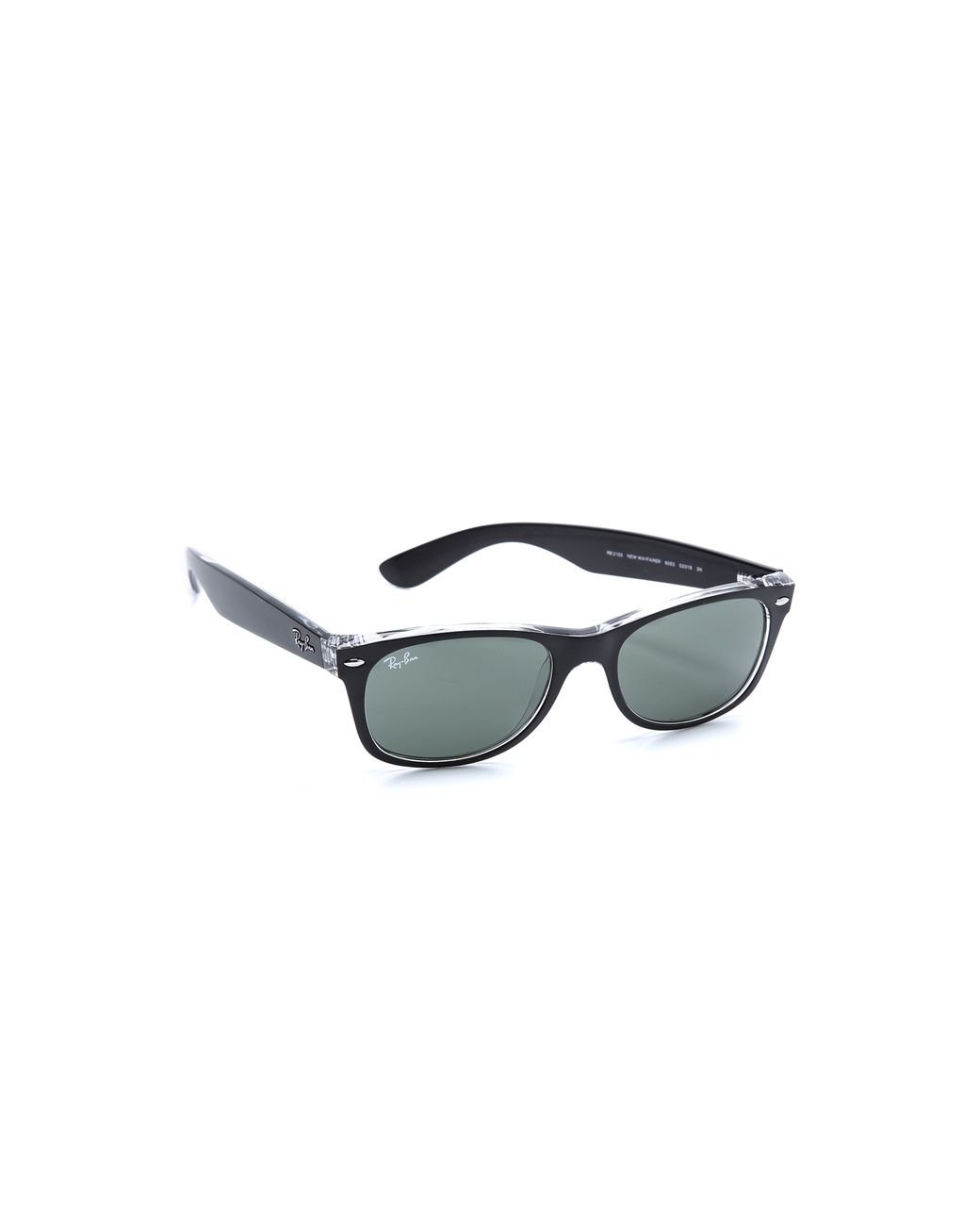 Ray-Ban New Transparent Wayfarer Sunglasses in Black | Lyst