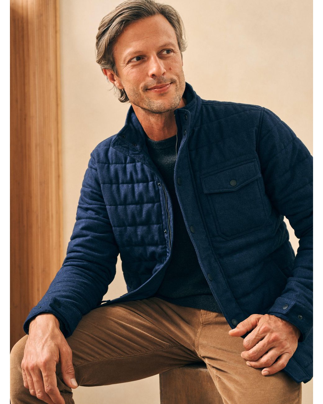 Faherty Teton Valley Jacket in Blue for Men | Lyst