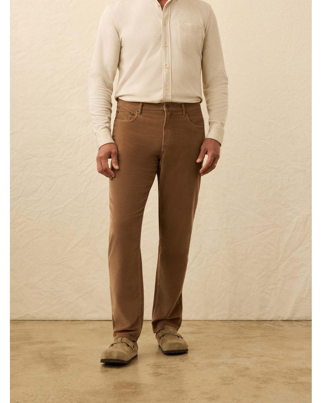 Faherty Stretch Terry Corduroy 5-Pocket Pants in Natural for Men | Lyst UK