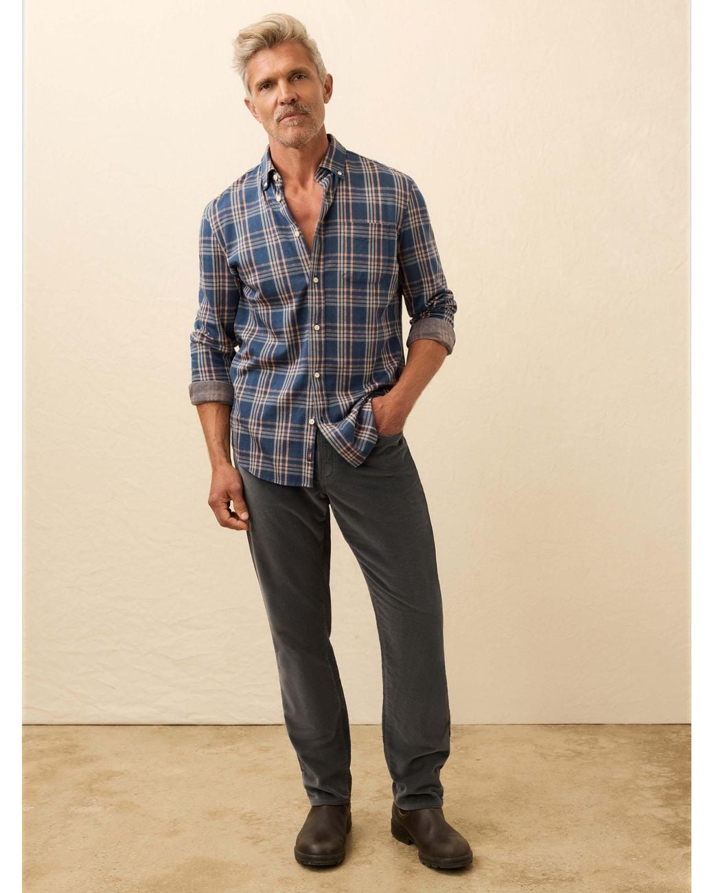 Faherty Coastline Knit Shirt in Blue for Men | Lyst