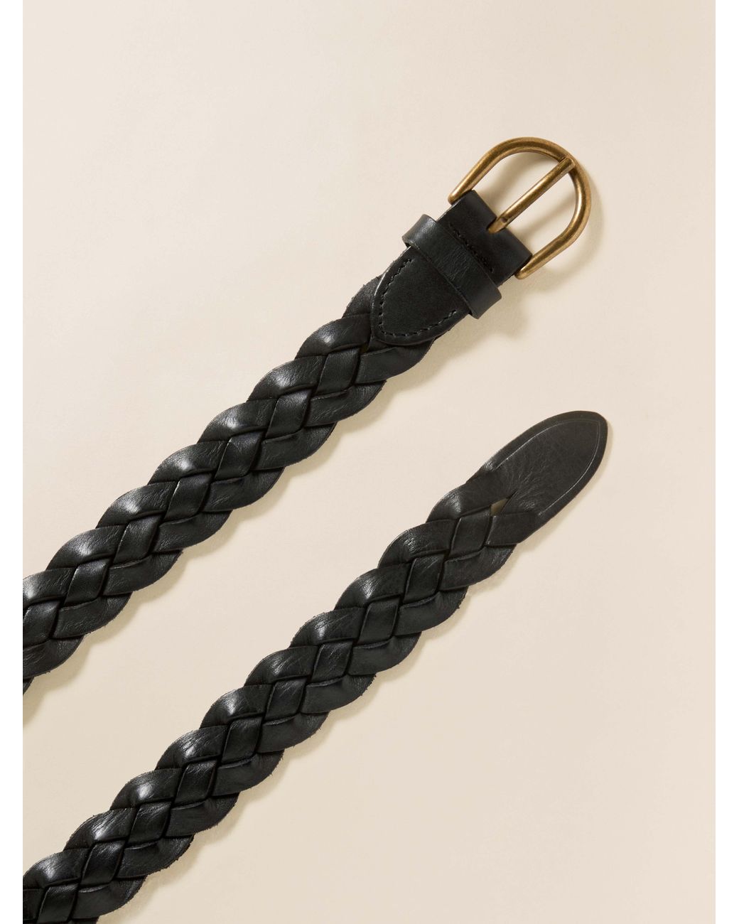 Faherty Braided Belt in Black | Lyst