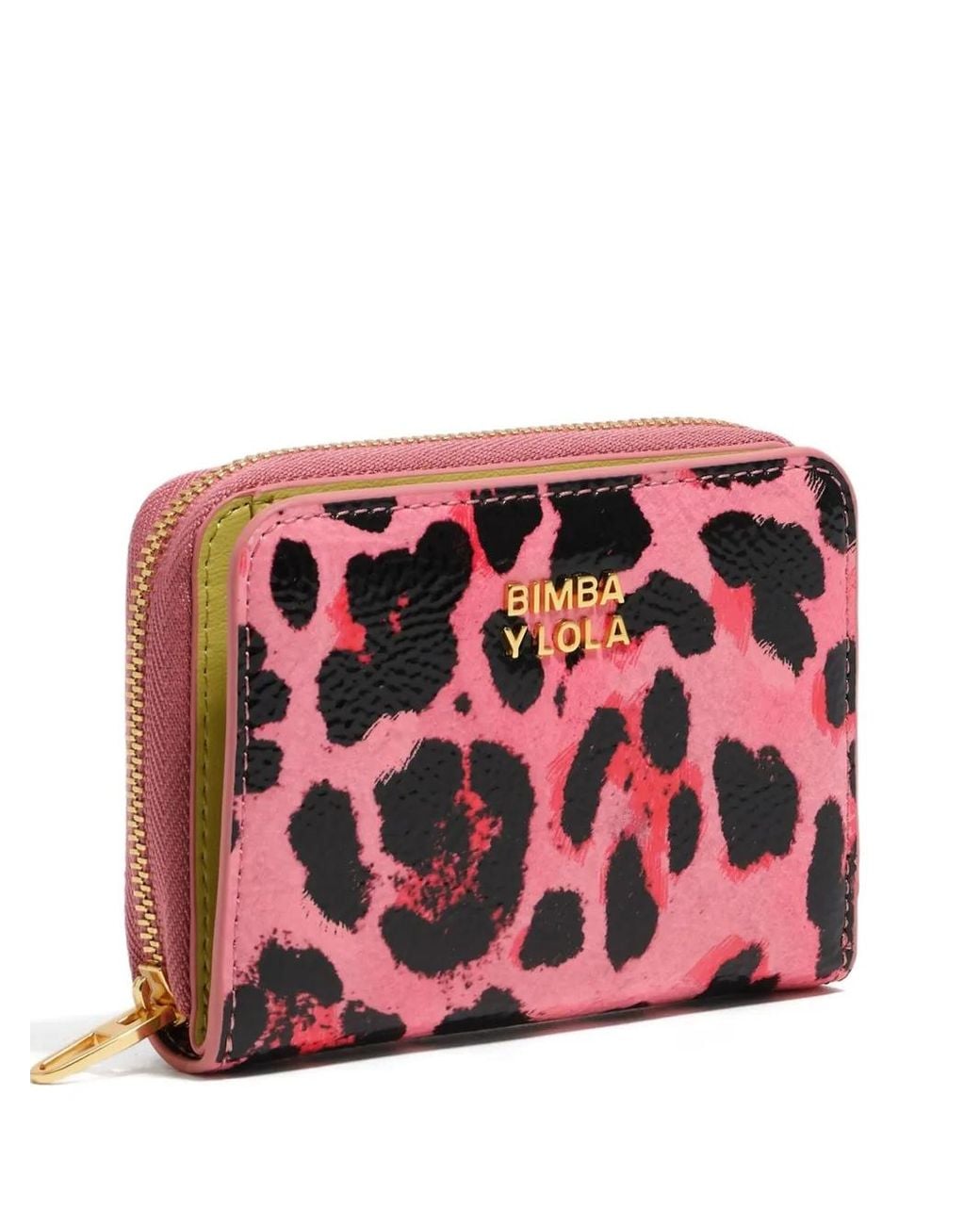 Bimba Y Lola Leopard-Print Zipped Purse in Pink | Lyst UK
