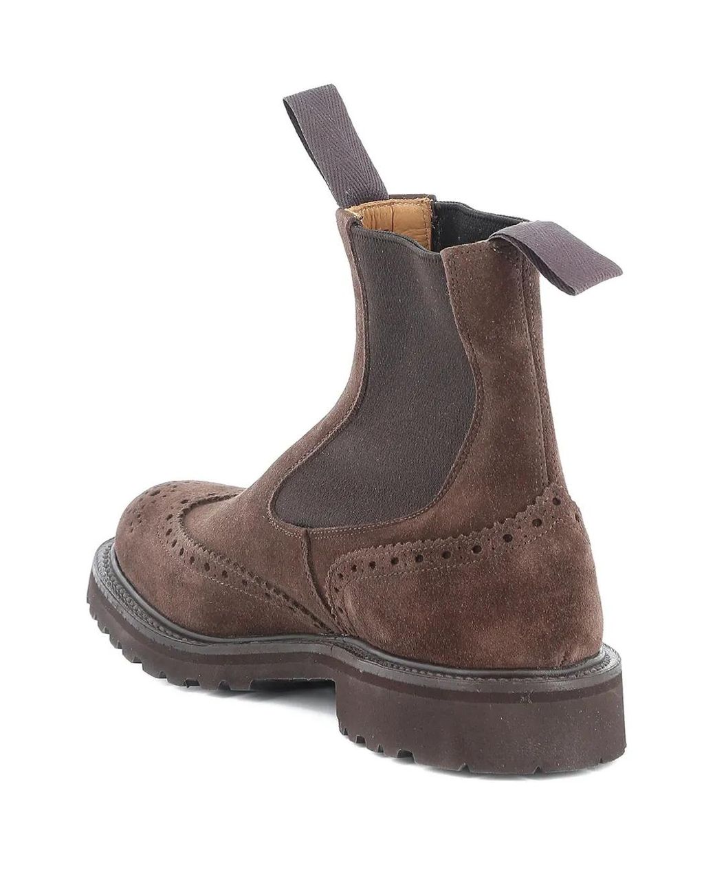 Tricker's Henry Brogue-Detail Chelsea Boots in Brown for Men | Lyst