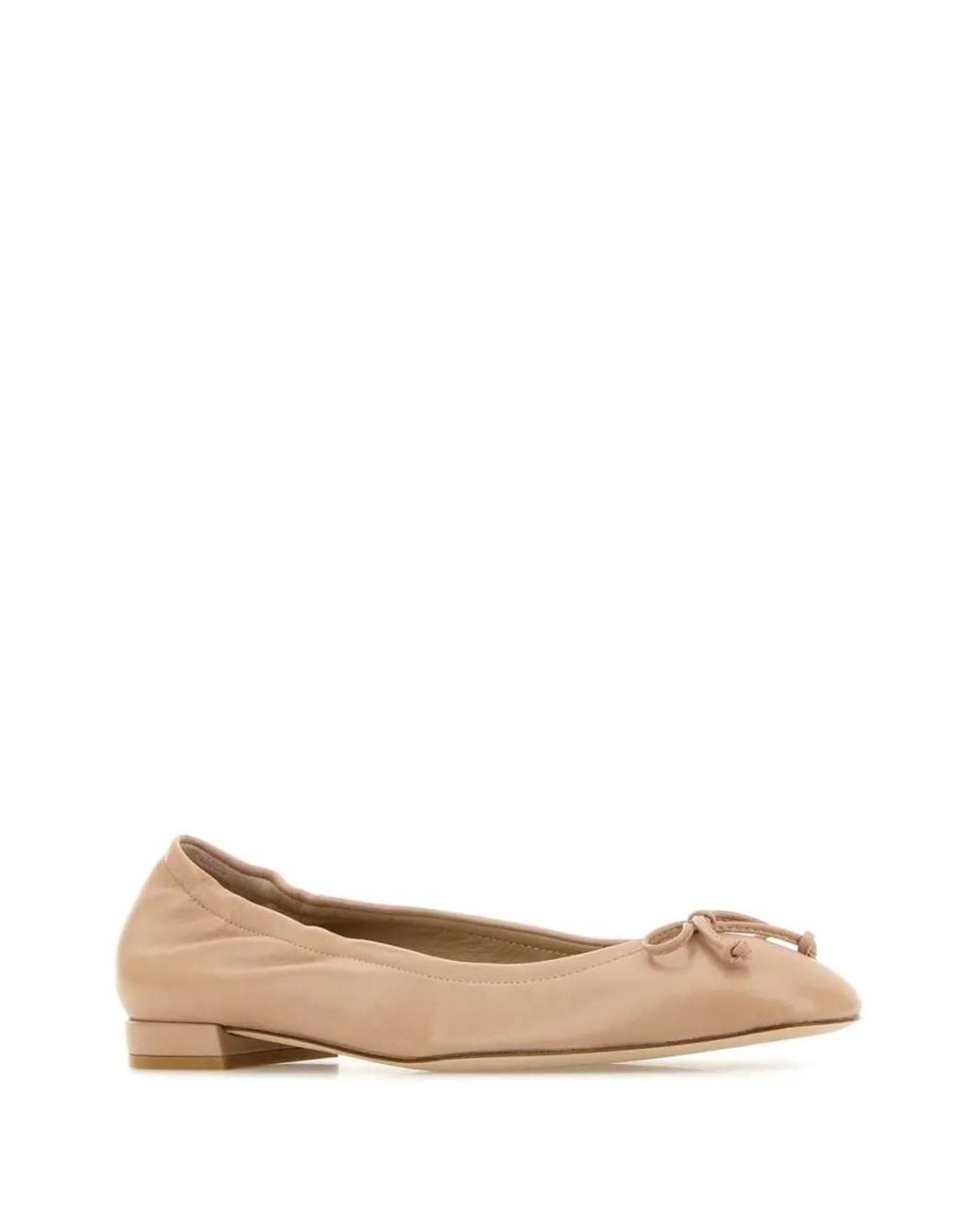 Stuart Weitzman Bria Ballet Flats in Natural | Lyst