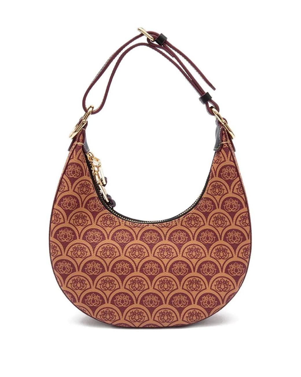 Isla Monogram Shoulder Bag in Brown | Lyst