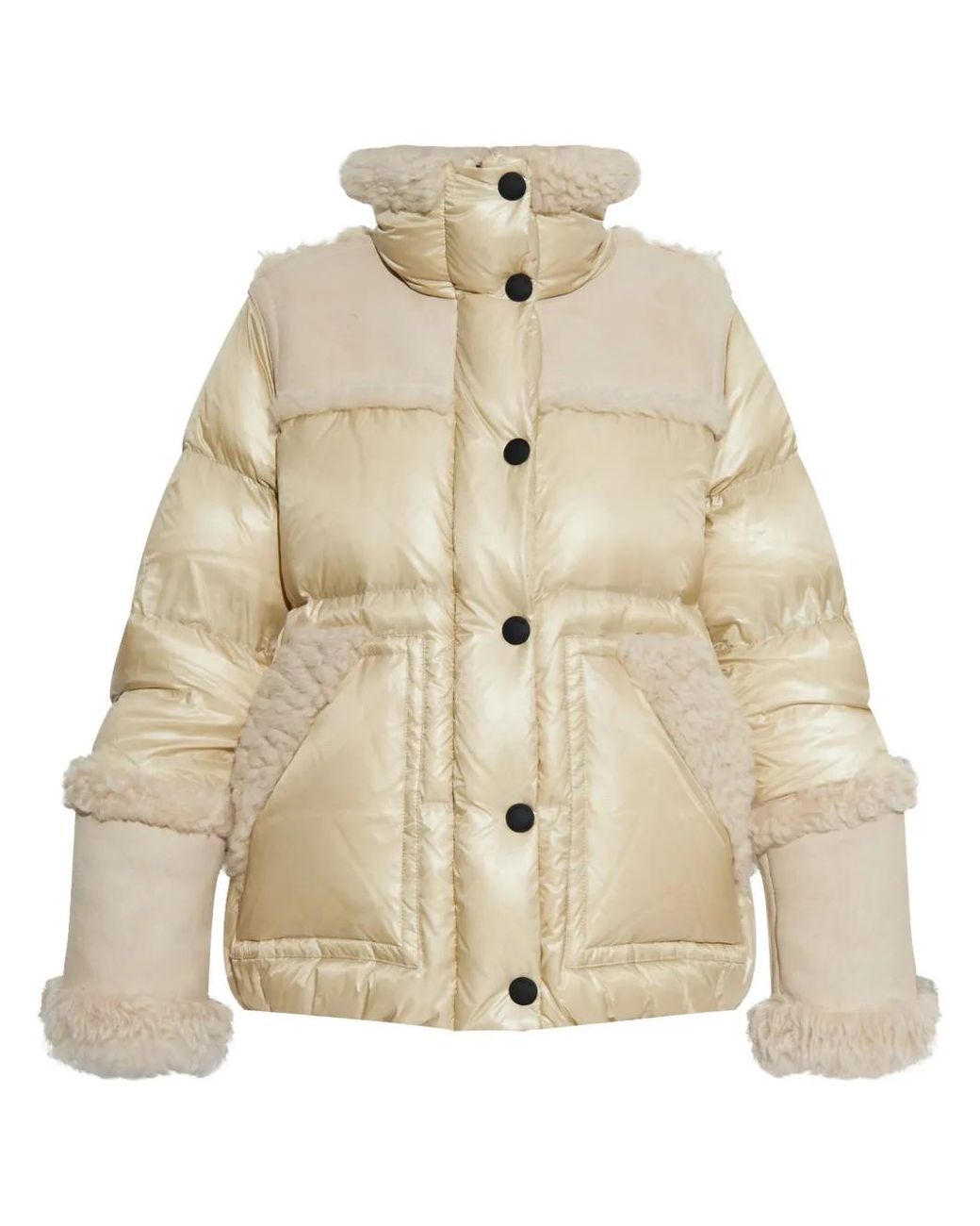 Moncler Esquel Puffer Jacket in Natural | Lyst