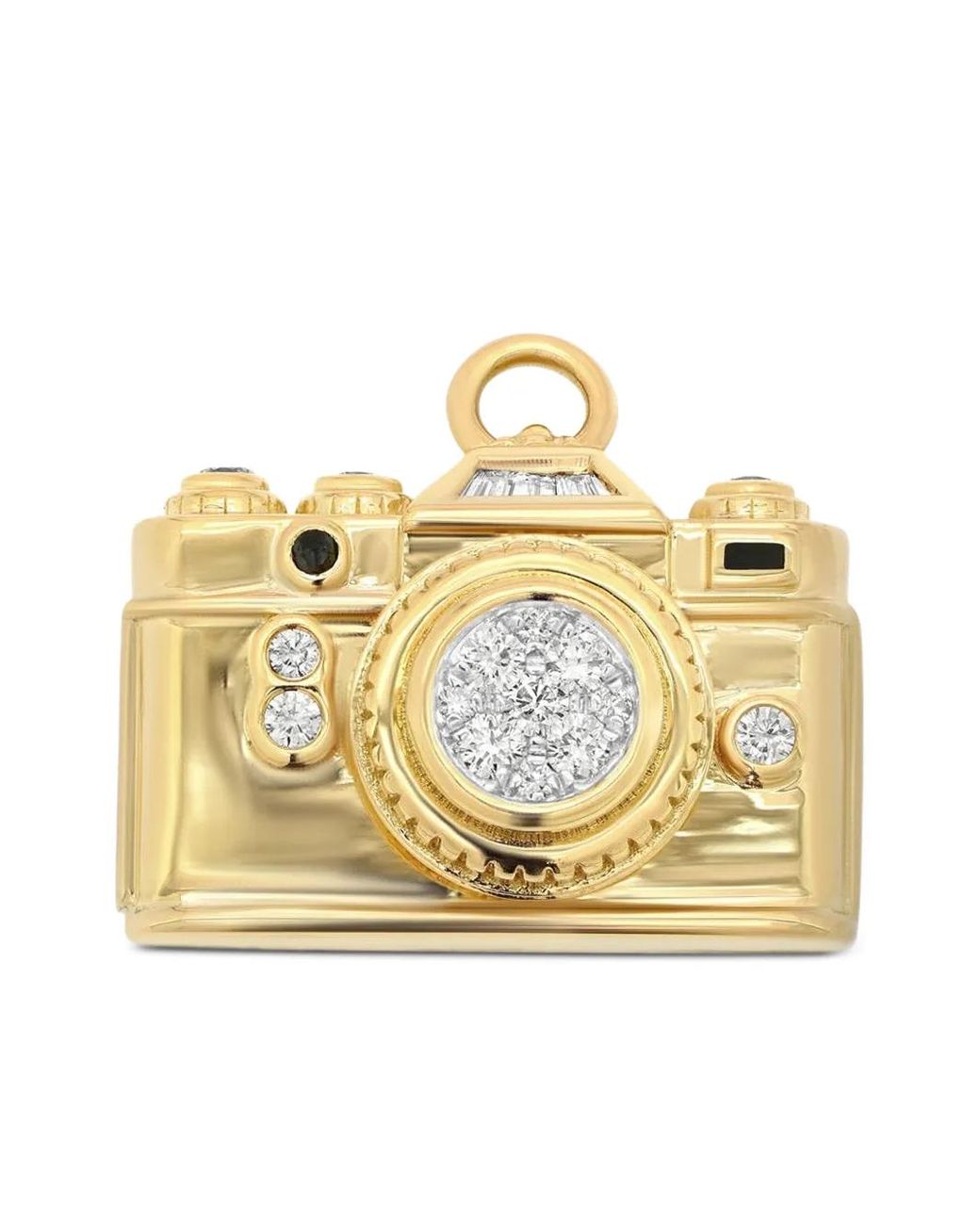 Sara Weinstock 18K Papua Camera-Shape Diamond Charm in Metallic | Lyst