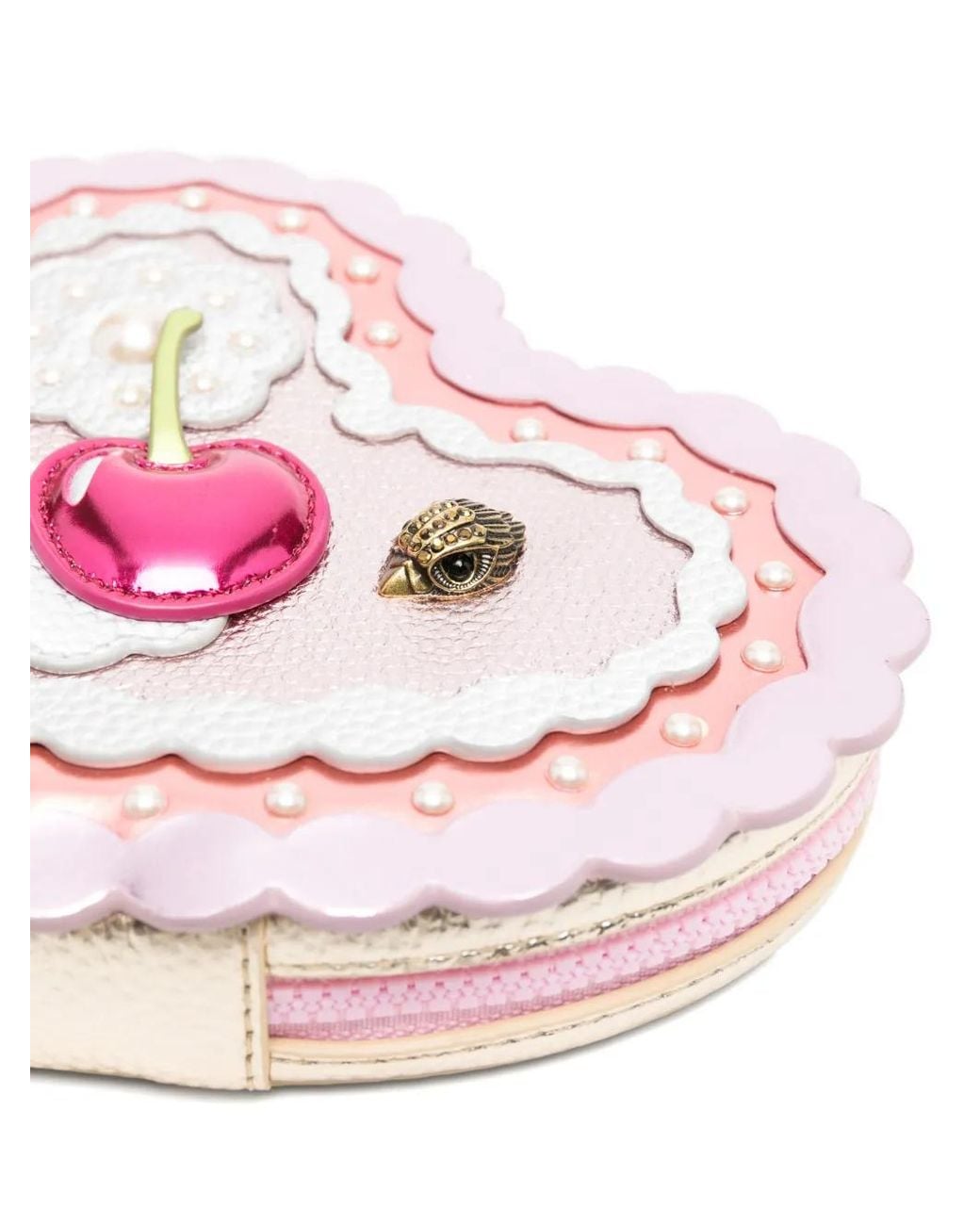 Kurt Geiger Heart Cake Bag Charm in Pink | Lyst