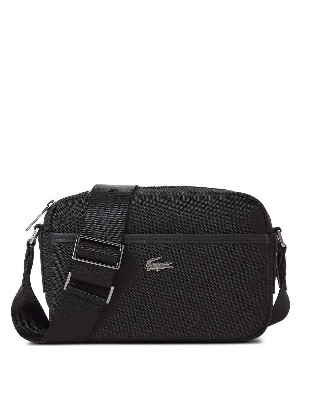 Lacoste Logo-Plaque Shoulder Bag in Black for Men | Lyst