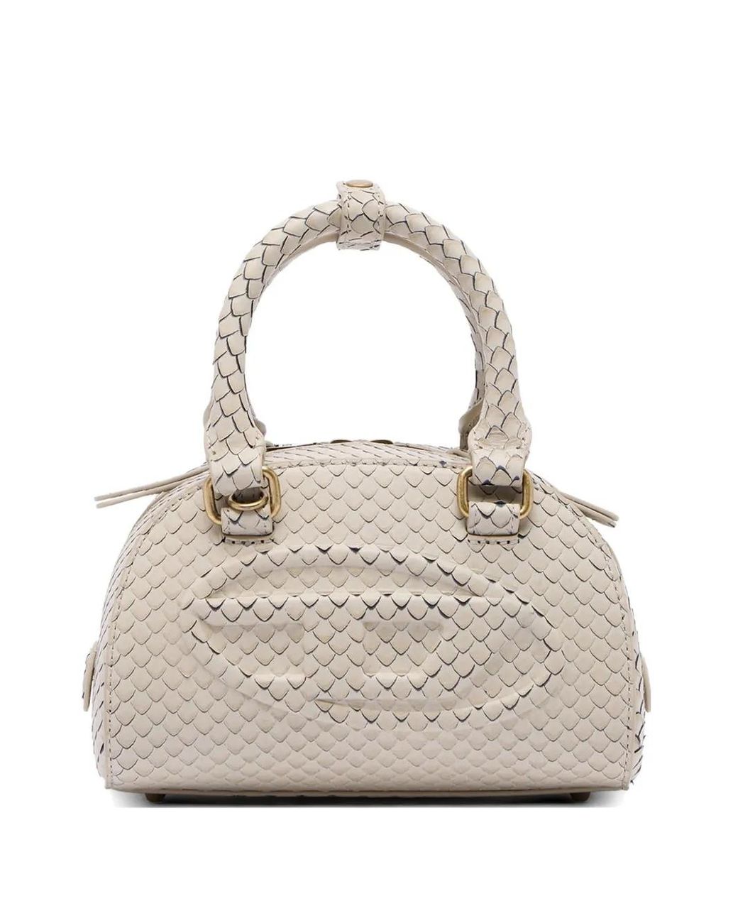 DIESEL 1Dr Dome Snake-Print Tote Bag in Natural | Lyst