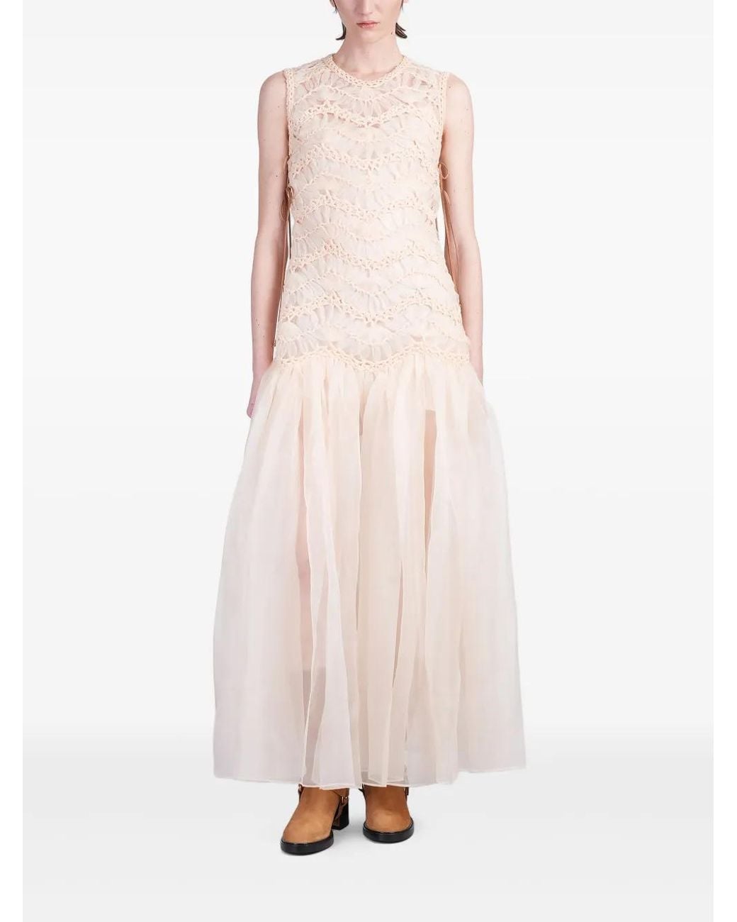 Zimmermann Illuminate Macramé Maxi Dress in Pink | Lyst