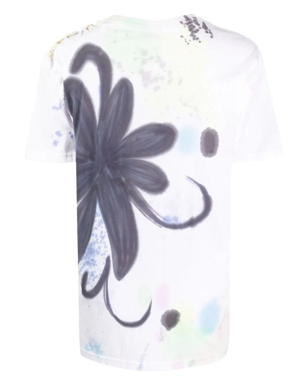 Collina Strada Nash Hand-Painted Cut-Out T-Shirt in White | Lyst