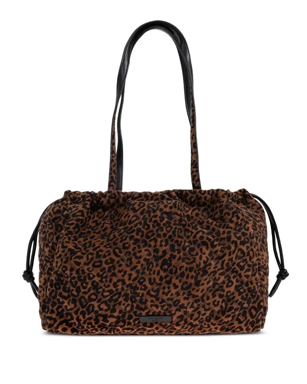 Kurt Geiger Kensington Leopard-Print Quilted Tote Bag in Brown | Lyst