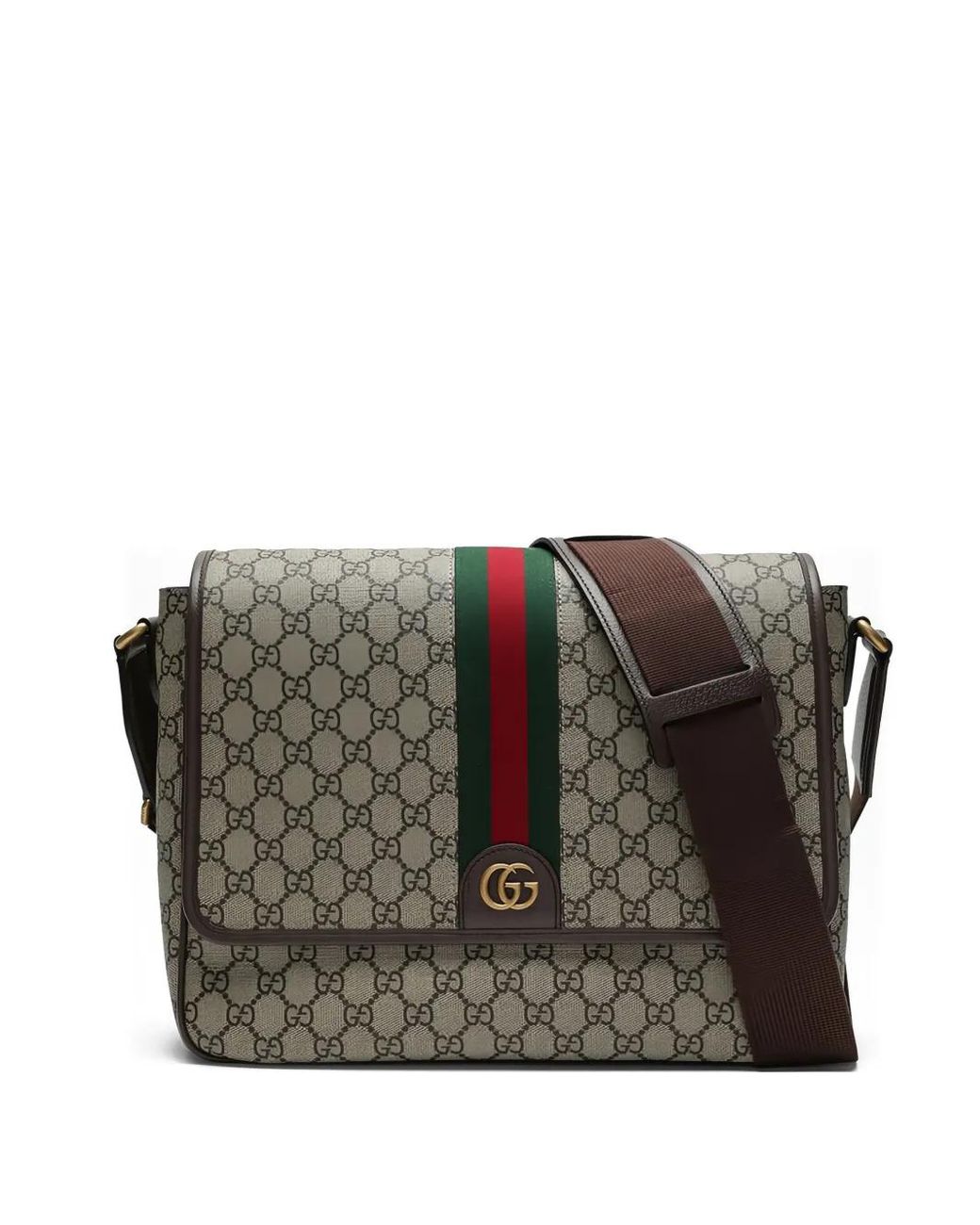 Gucci Ophidia Gg Monogram Messenger Bag in Black for Men | Lyst