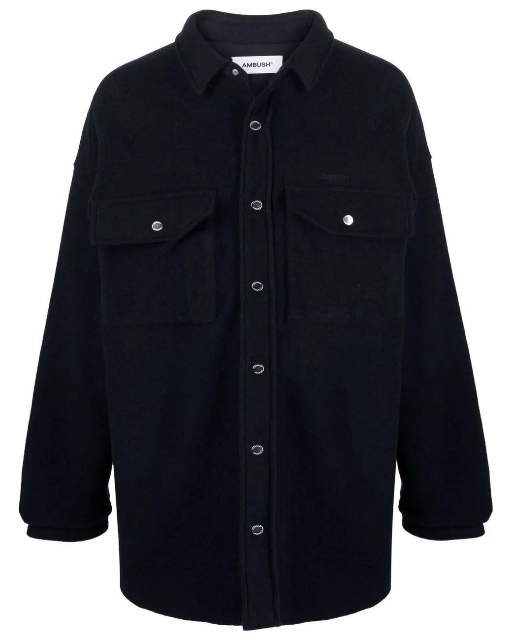 Ambush Press-Stud Shirt Jacket in Blue for Men | Lyst UK
