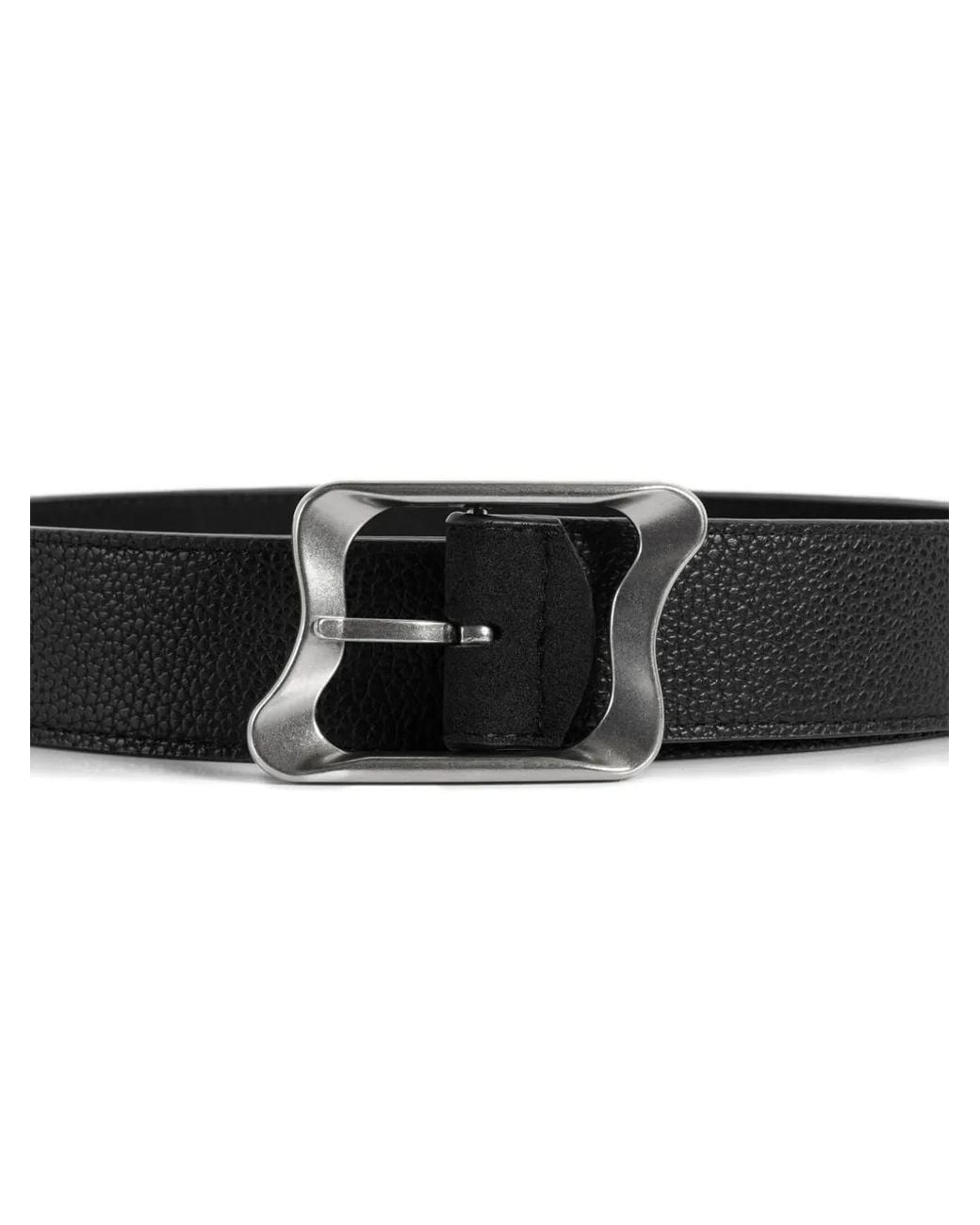 Manière De Voir Eleanor Suede & Faux-Leather Buckle-Fastening Belt in ...
