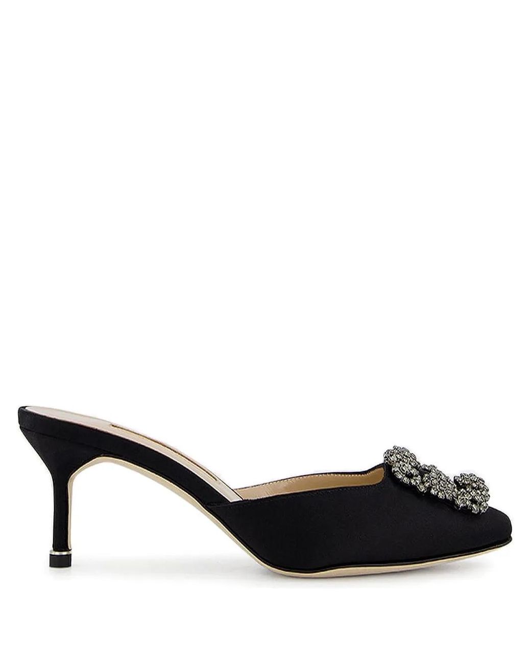 Manolo Blahnik 50Mm Hangisimu Mules in Black | Lyst