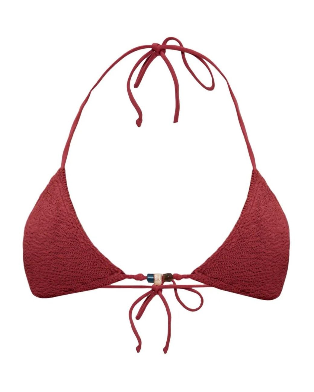 Bondeye Ingrid Bikini Top in Red | Lyst