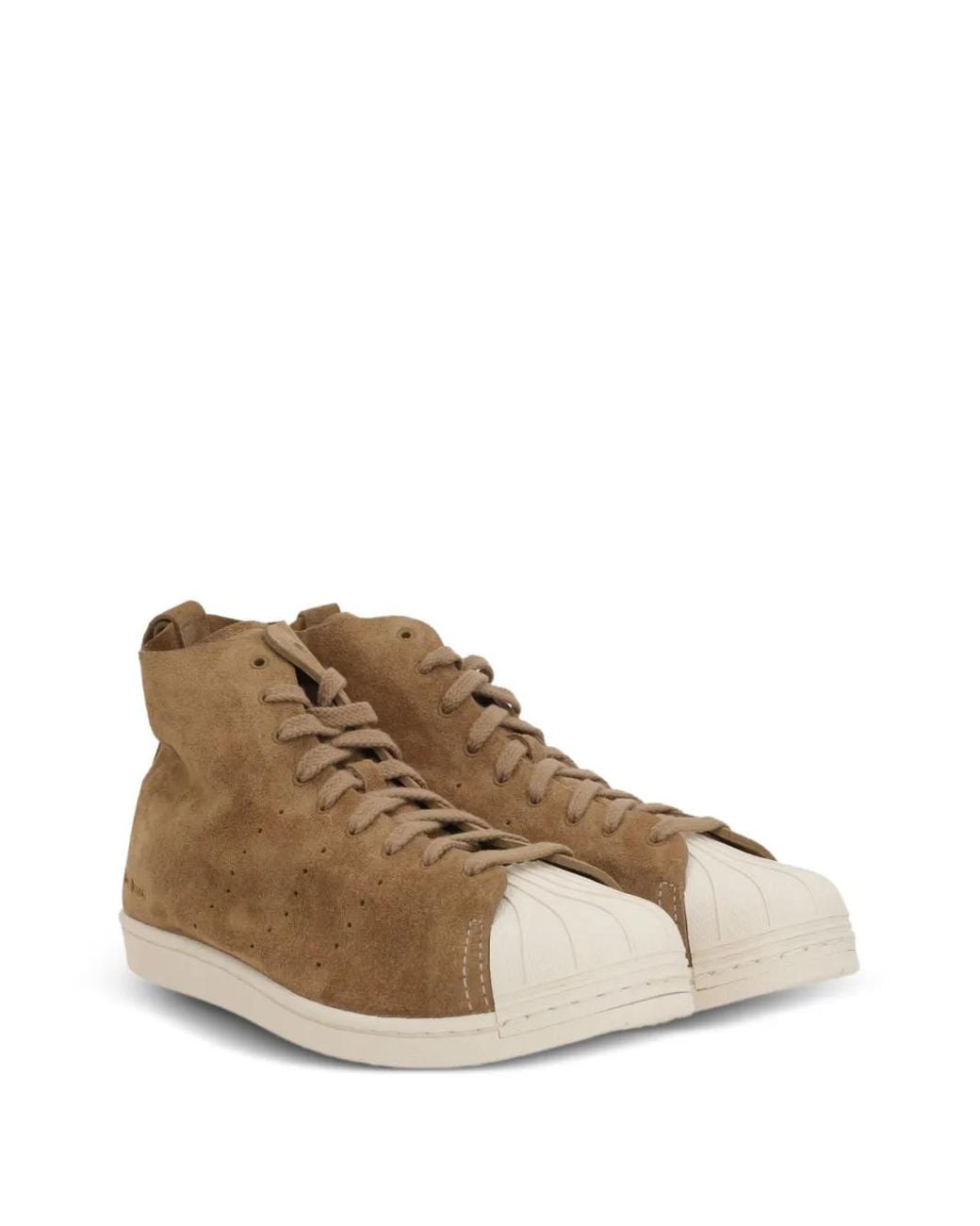 adidas Suede High-Top Sneakers in Brown | Lyst