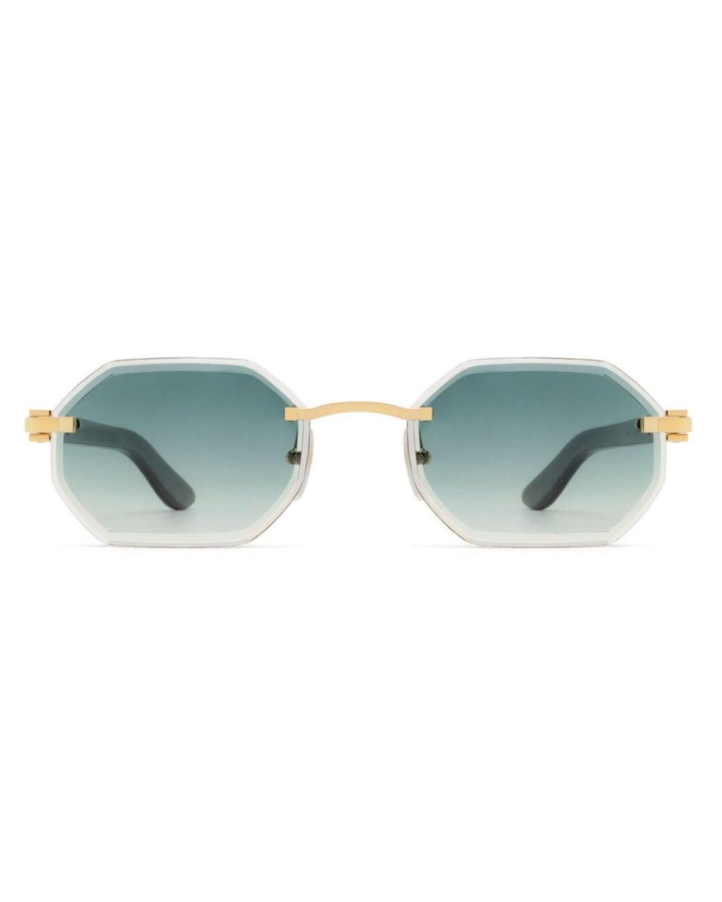 Cartier Geometric-Frame Rimless Sunglasses in Blue for Men | Lyst UK