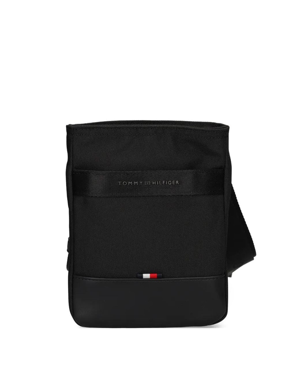 Tommy Hilfiger Logo-Lettering Messenger Bag in Black for Men | Lyst