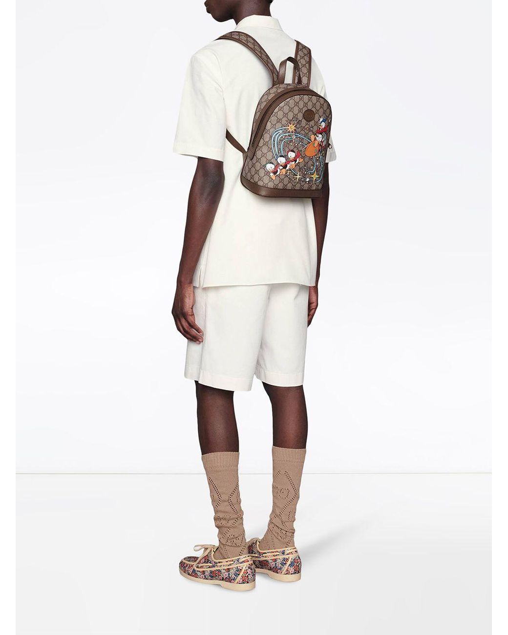Gucci GG Supreme Fabric Backpack - Donald Duck Disney X in Natural for ...