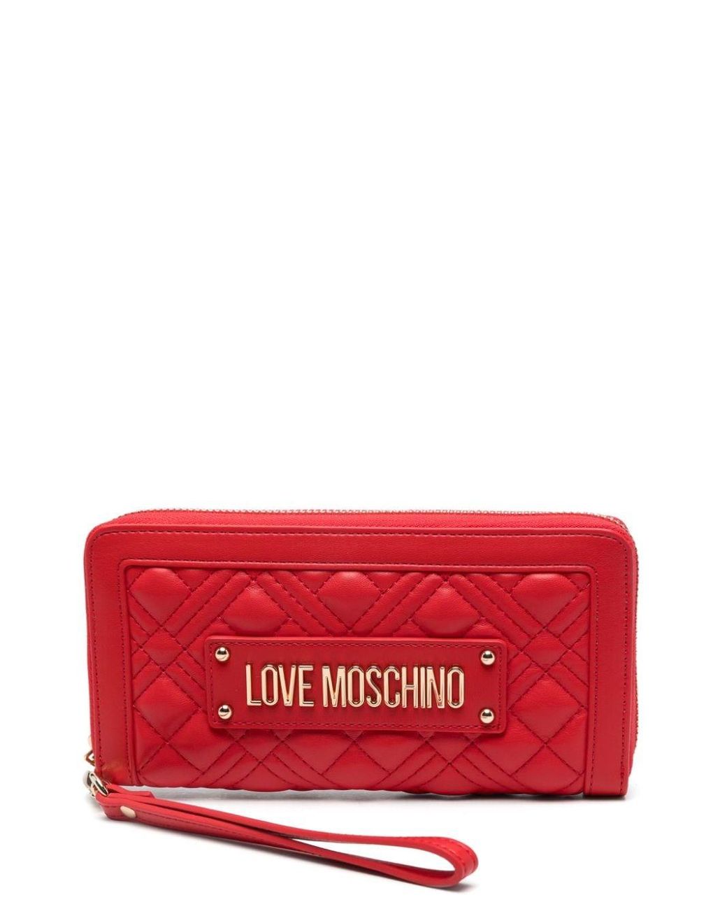 Love Moschino Matelassé Wallet in Red | Lyst UK