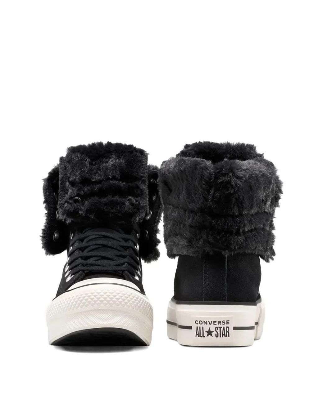 Converse Chuck Taylor All Star Fold-Over Lift Platform Xhi Faux Fur ...