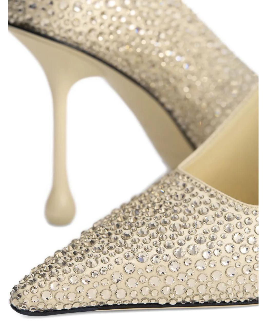 Jimmy Choo 95Mm Ixia Leather Pumps in White | Lyst