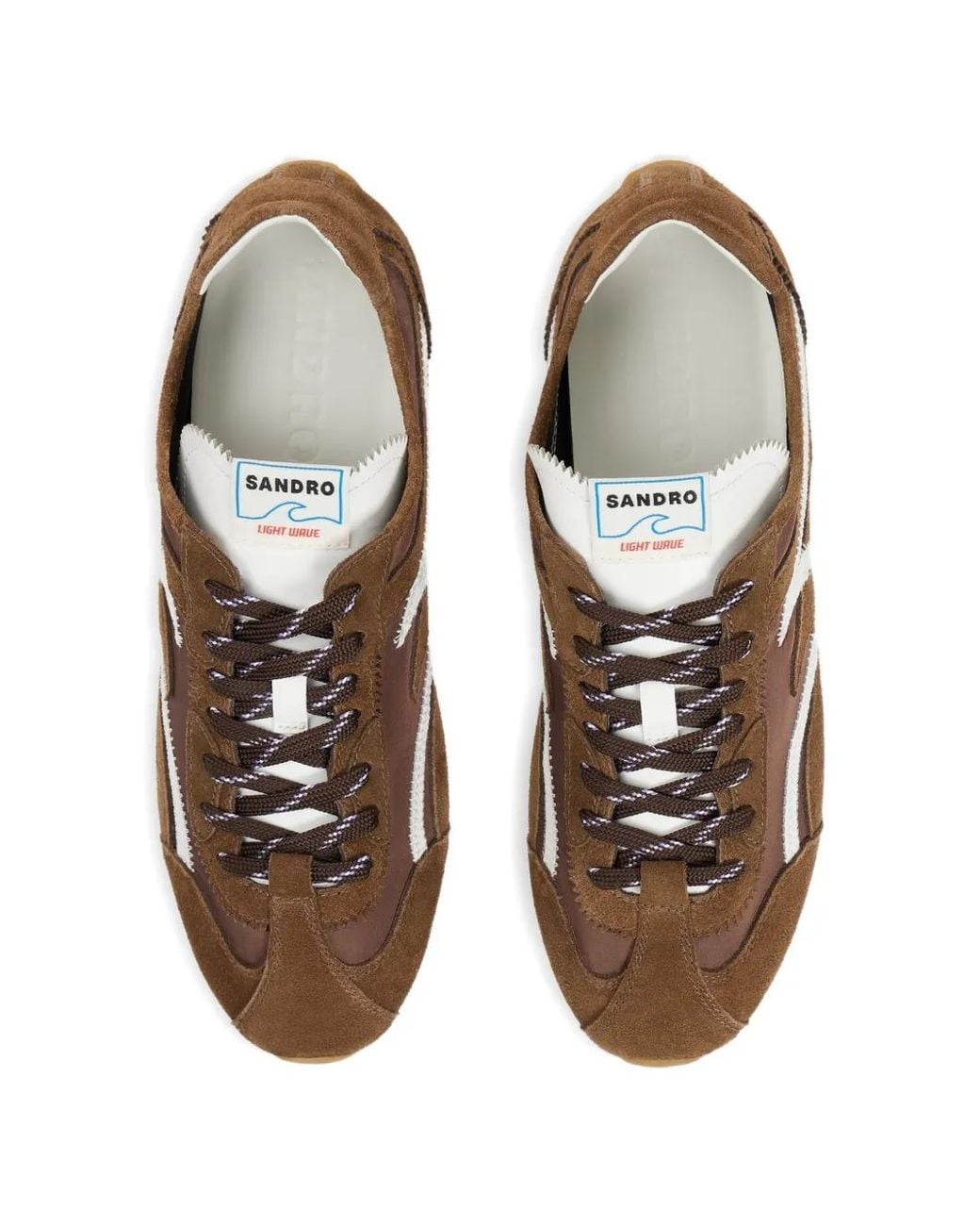 Sandro Light Wave Sneakers in Brown | Lyst