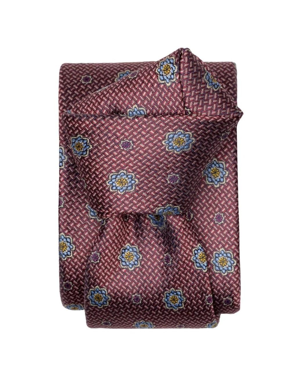 Elizabetta Deruta Floral-Jacquard Silk Tie in Purple for Men | Lyst UK