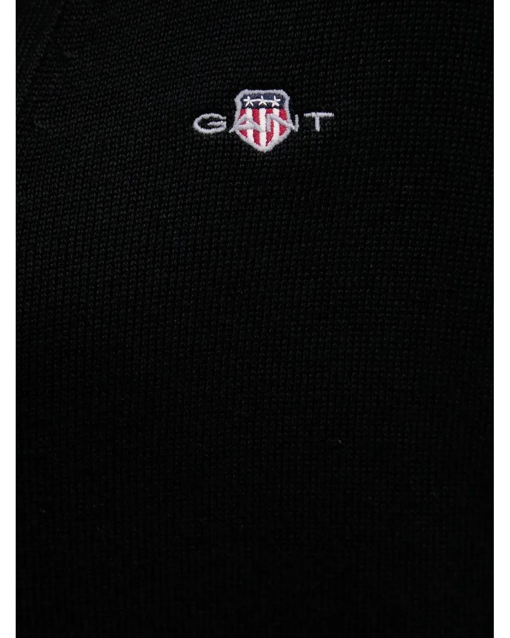 GANT Logo Button Cardigan in Black for Men | Lyst UK