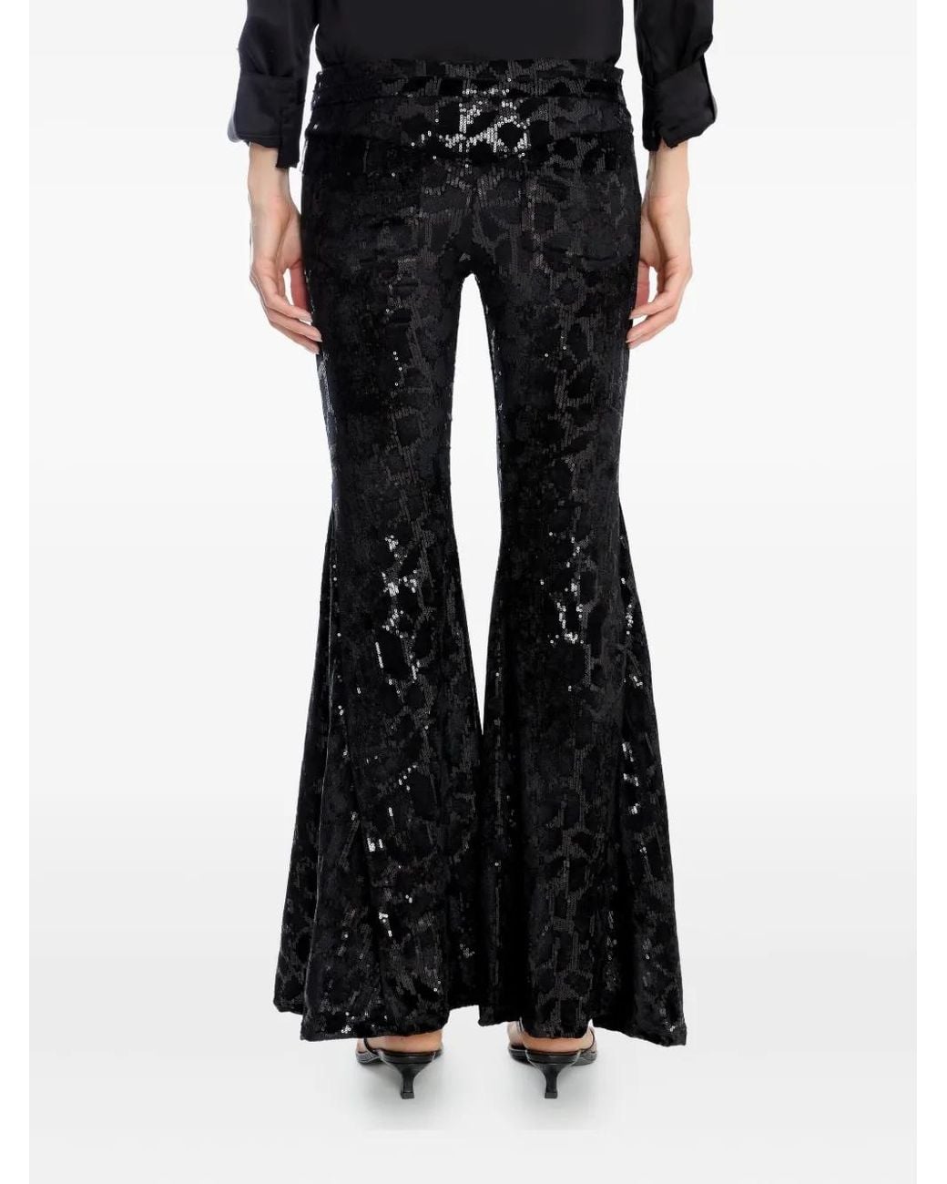 Amir Slama X Astrid Sequined Trousers in Black | Lyst UK
