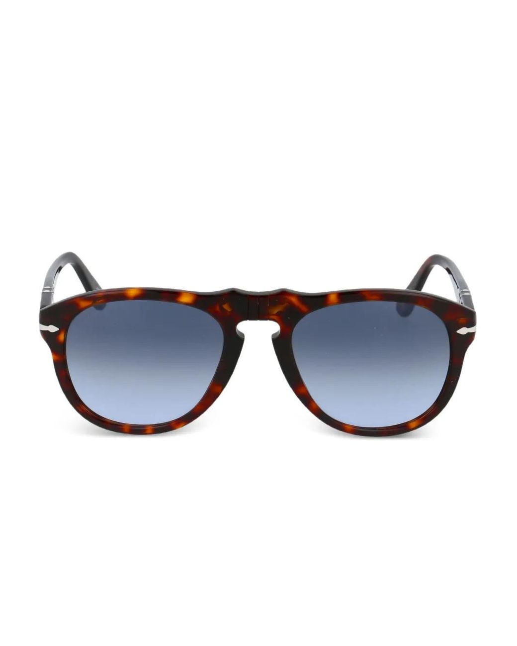 Persol Tortoiseshell Round-Frame Sunglasses in Blue | Lyst UK