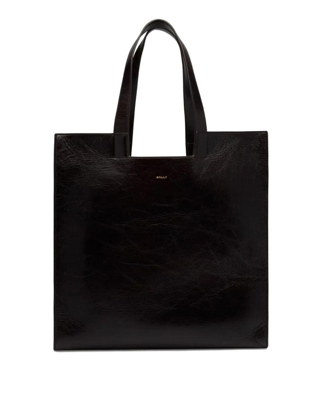Bally Easy Geometric-Shape Leather Tote Bag in Black | Lyst