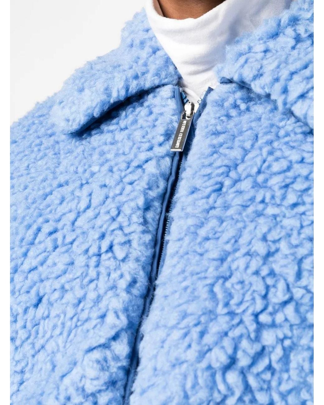 Opening Ceremony Faux-Shearling Jacket in Blue for Men | Lyst