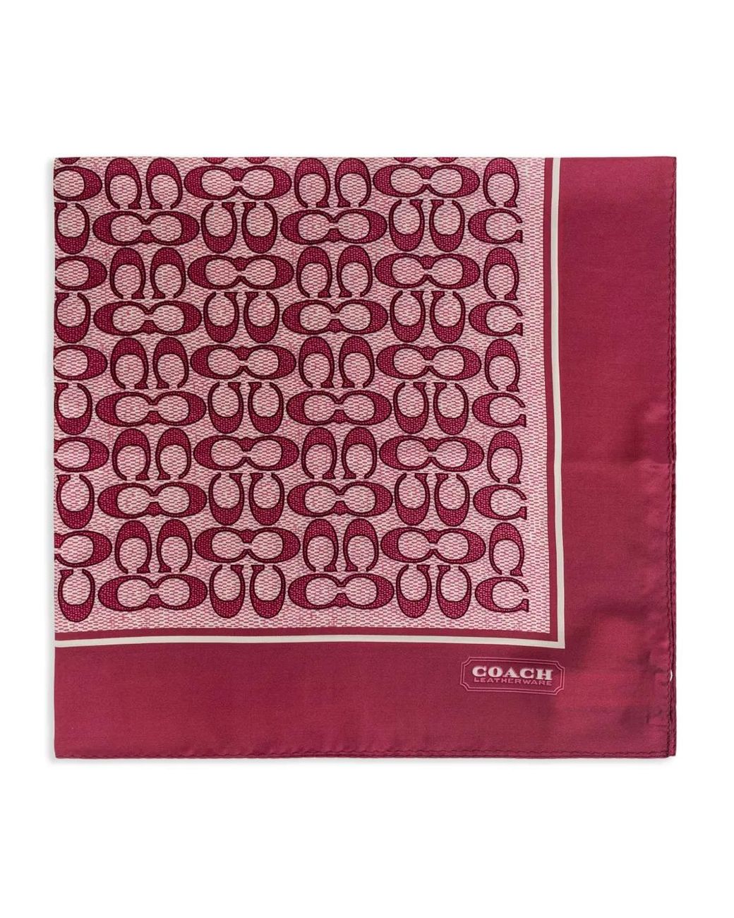 COACH Logo-Print Scarf in Red | Lyst UK