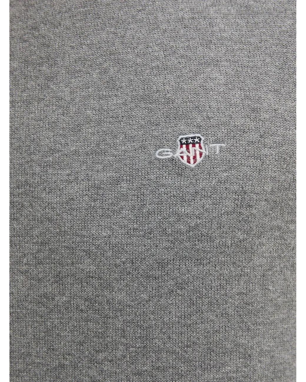GANT Roll-Neck Logo Sweater in Gray for Men | Lyst