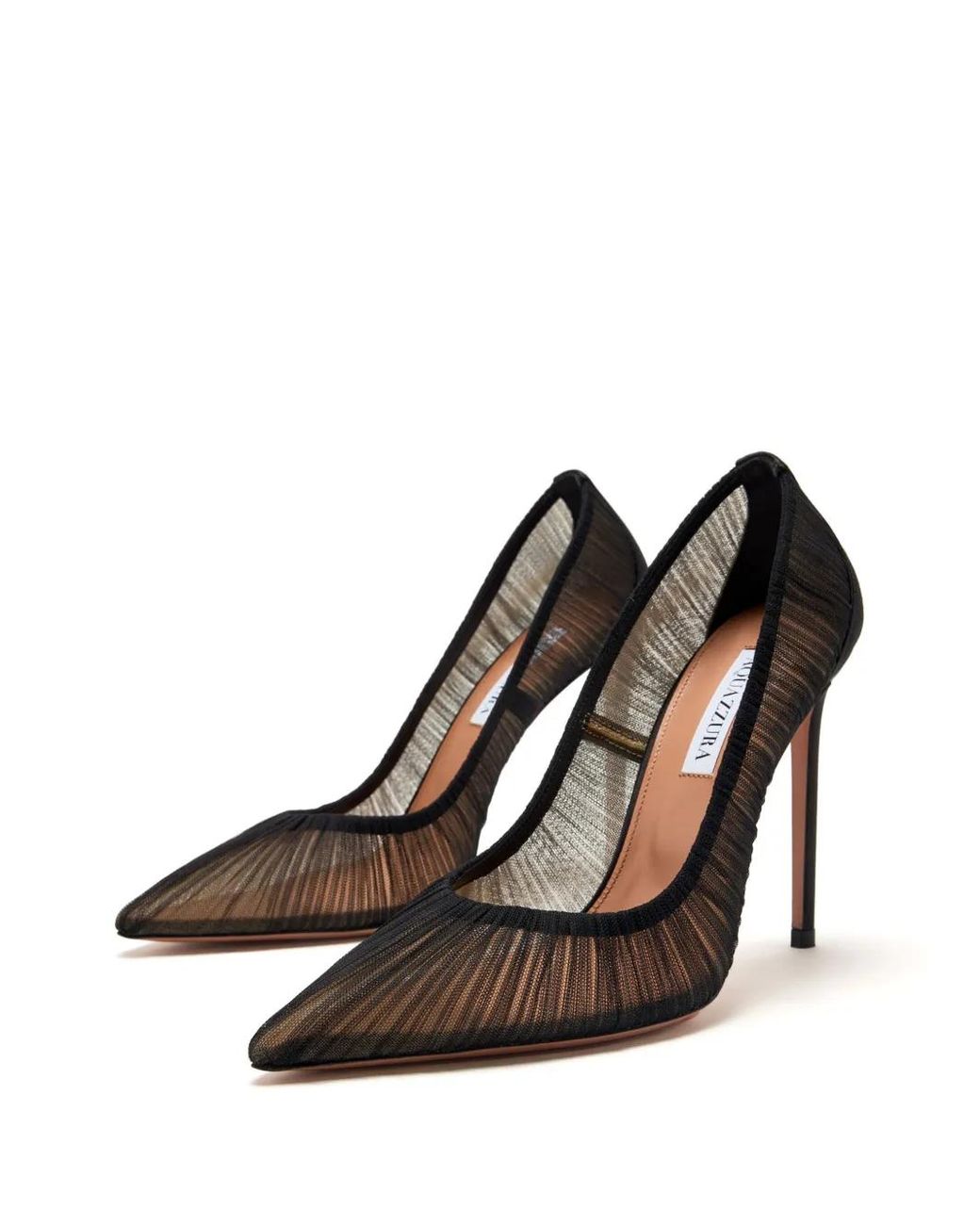 Aquazzura 105Mm Mesh Pumps in Black | Lyst