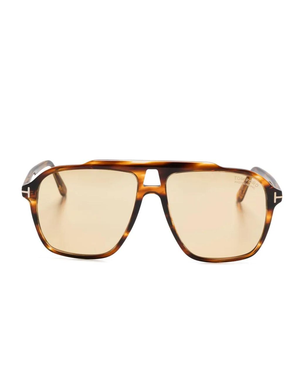 Tom Ford Navigator-Frame Sunglasses in Natural | Lyst UK