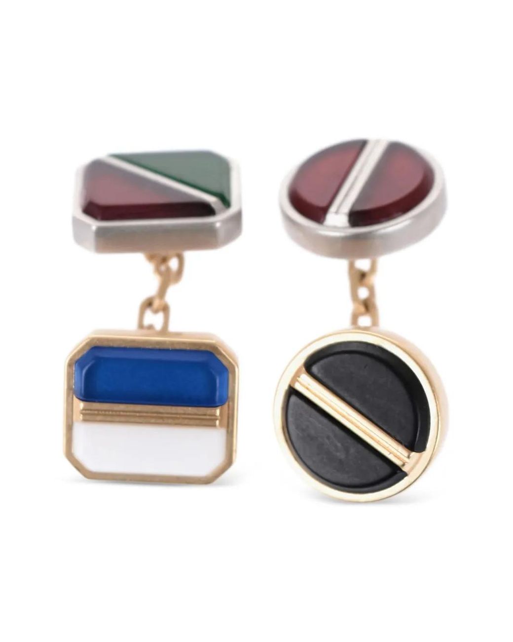 Maison Margiela Geometric Cufflinks in Metallic for Men | Lyst UK